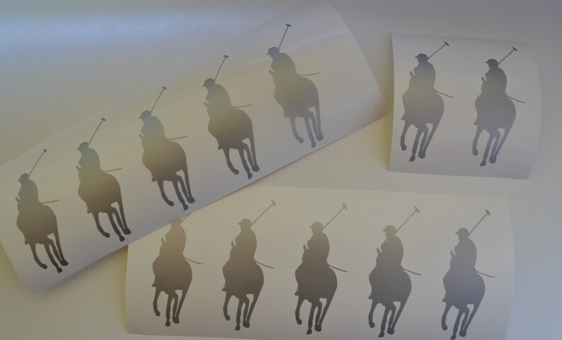 Set of 6 Polo Player Decal, Polo Horse Decal Stickers - Etsy