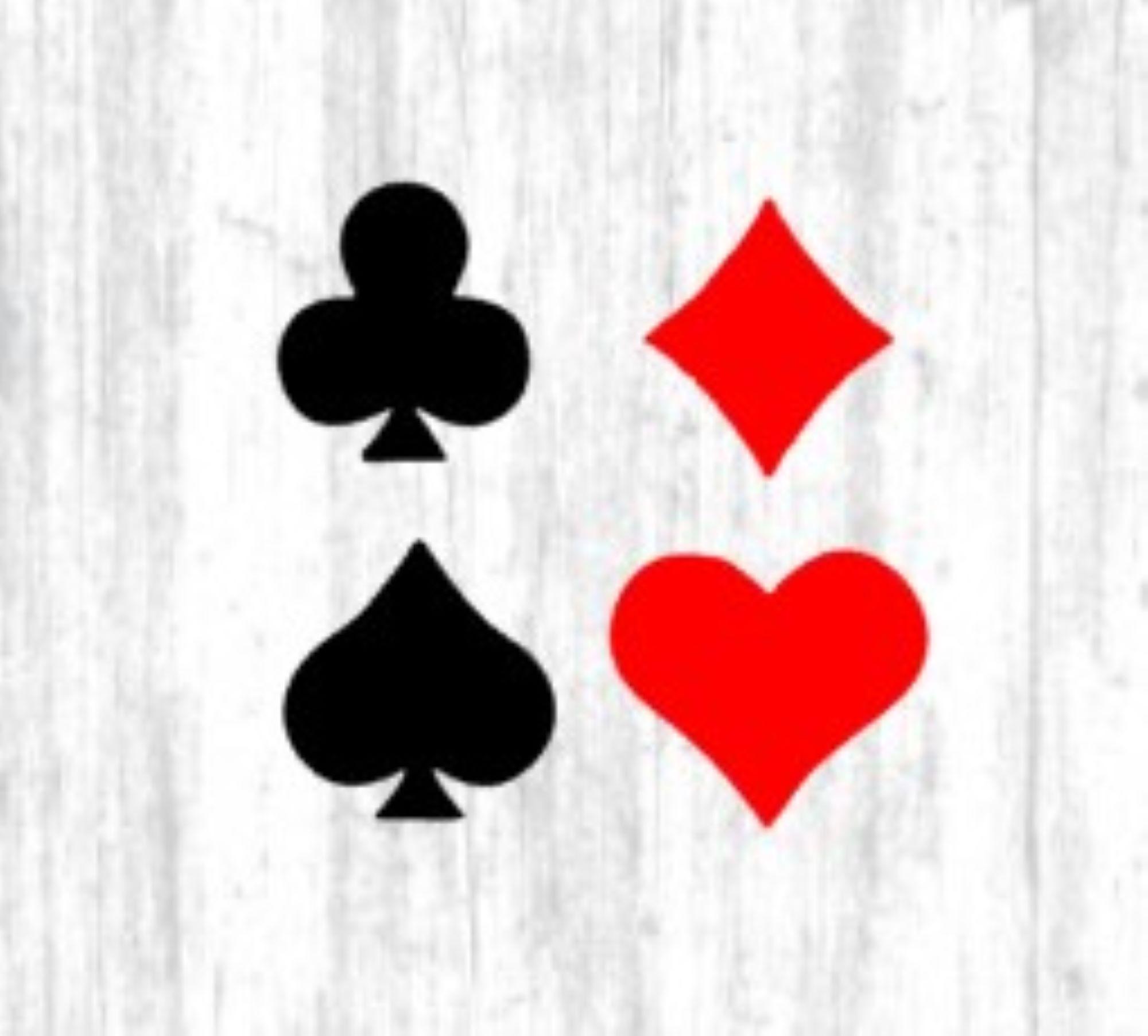 Set of 10 Playing Card Suits Decals - Hearts, Diamonds, Spades, Clubs ...