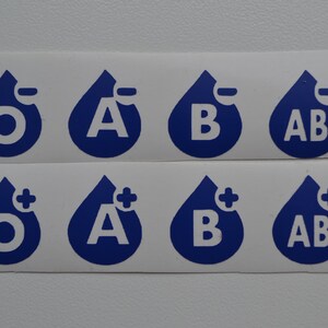 Bloody Type Decals, Blood Group Decals - Etsy
