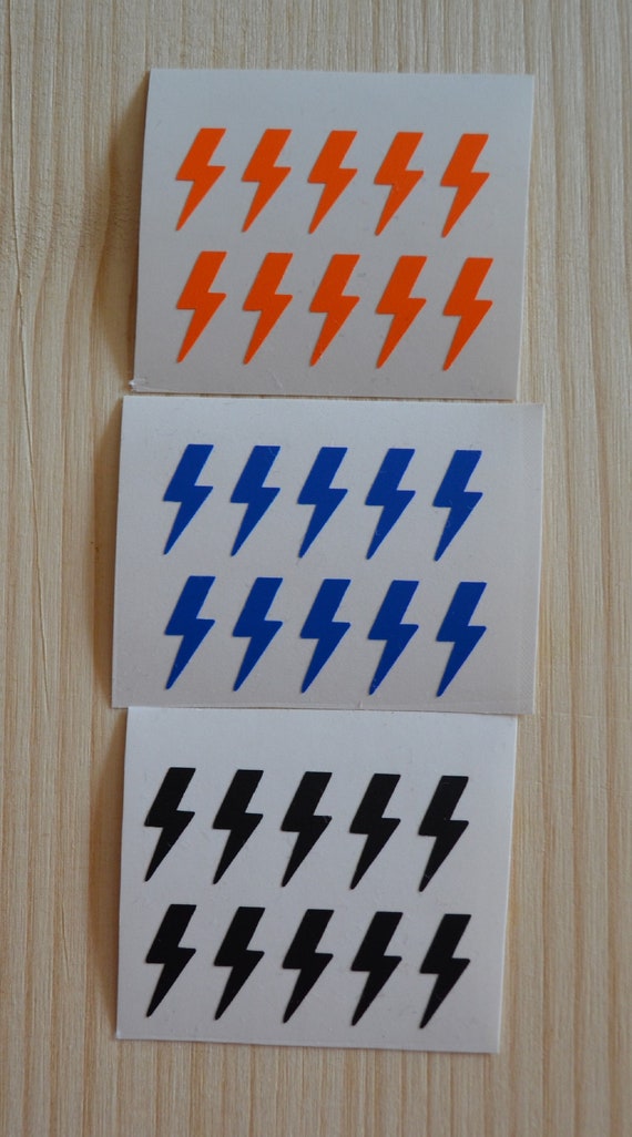 Set of 25 Lightning Bolt Decals Thunder Decals Bolt Vinyl | Etsy