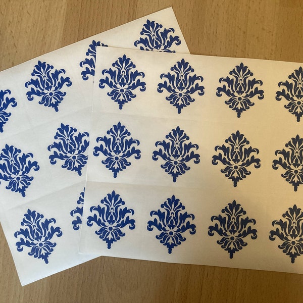 Damask Wall Decals - Etsy