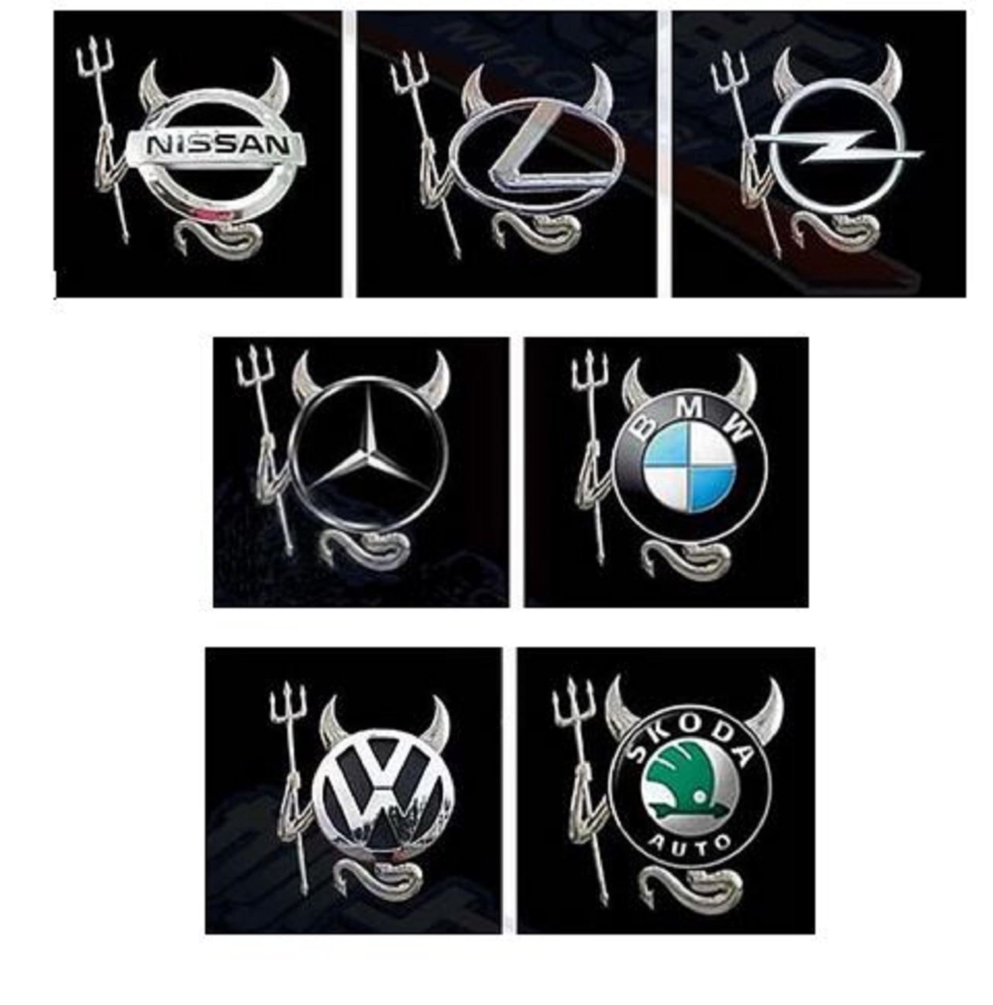 3D Devil Style Demon Sticker Car Emblem Logo Paper - Etsy
