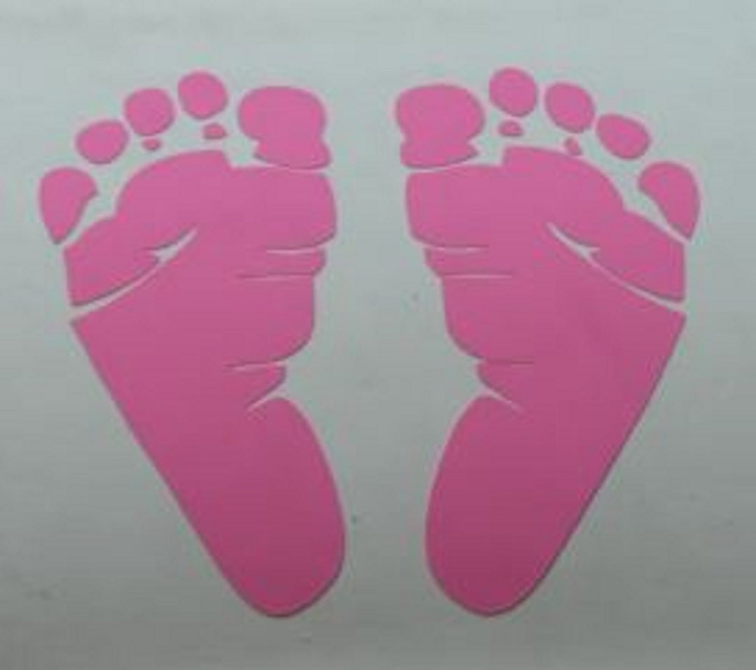 Set of 5 Pairs Baby Feet Decals, Baby Feet Vinyl Decals, Baby Feet ...