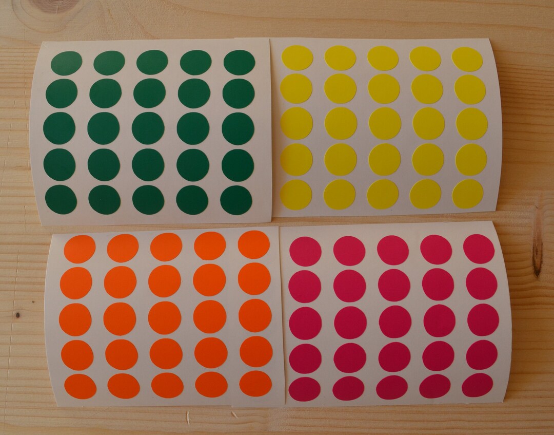 Set of 50 Polka Dots Vinyl Decals, Circles Vinyl Decals, Decorative ...