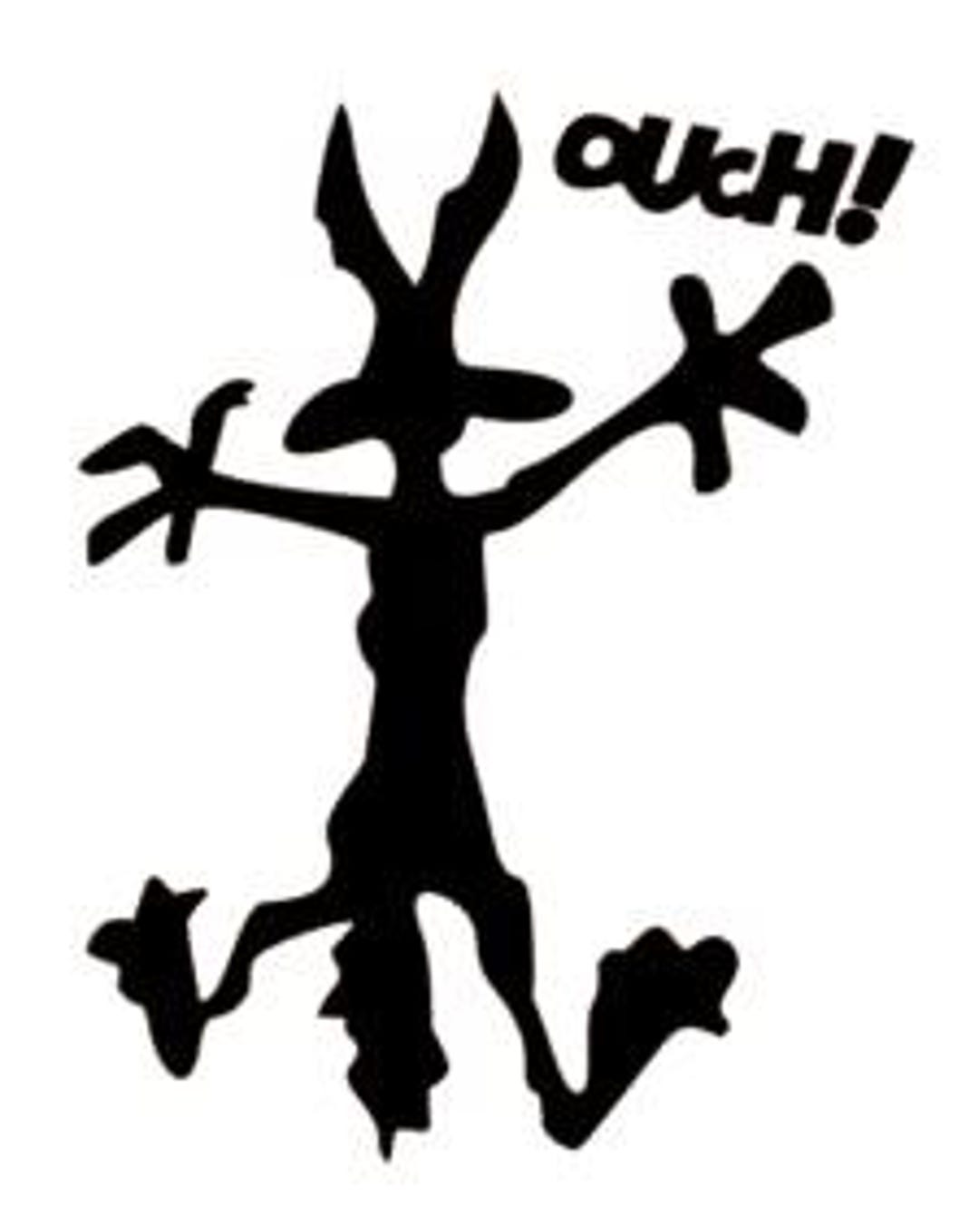 Coyote Splat Funny, Splash Car Sticker, Ouch Car Sticker, Ouch Car ...