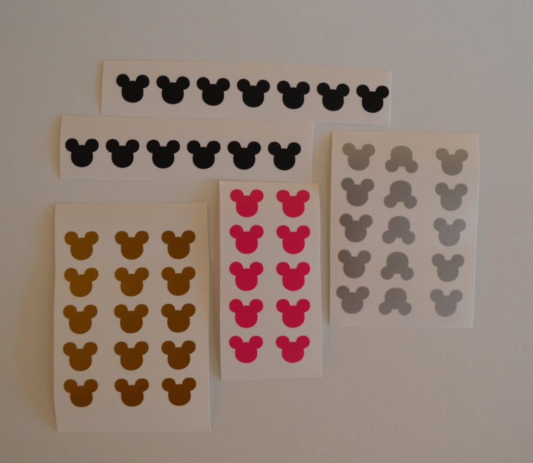 Set of 18 Mickey Mouse Vinyl Decals, Mickey Mouse Decals for Party ...