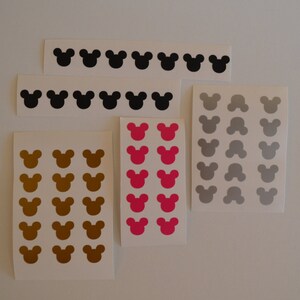 Set of 18 Mickey Mouse Vinyl Decals, Mickey Mouse Decals for Party ...