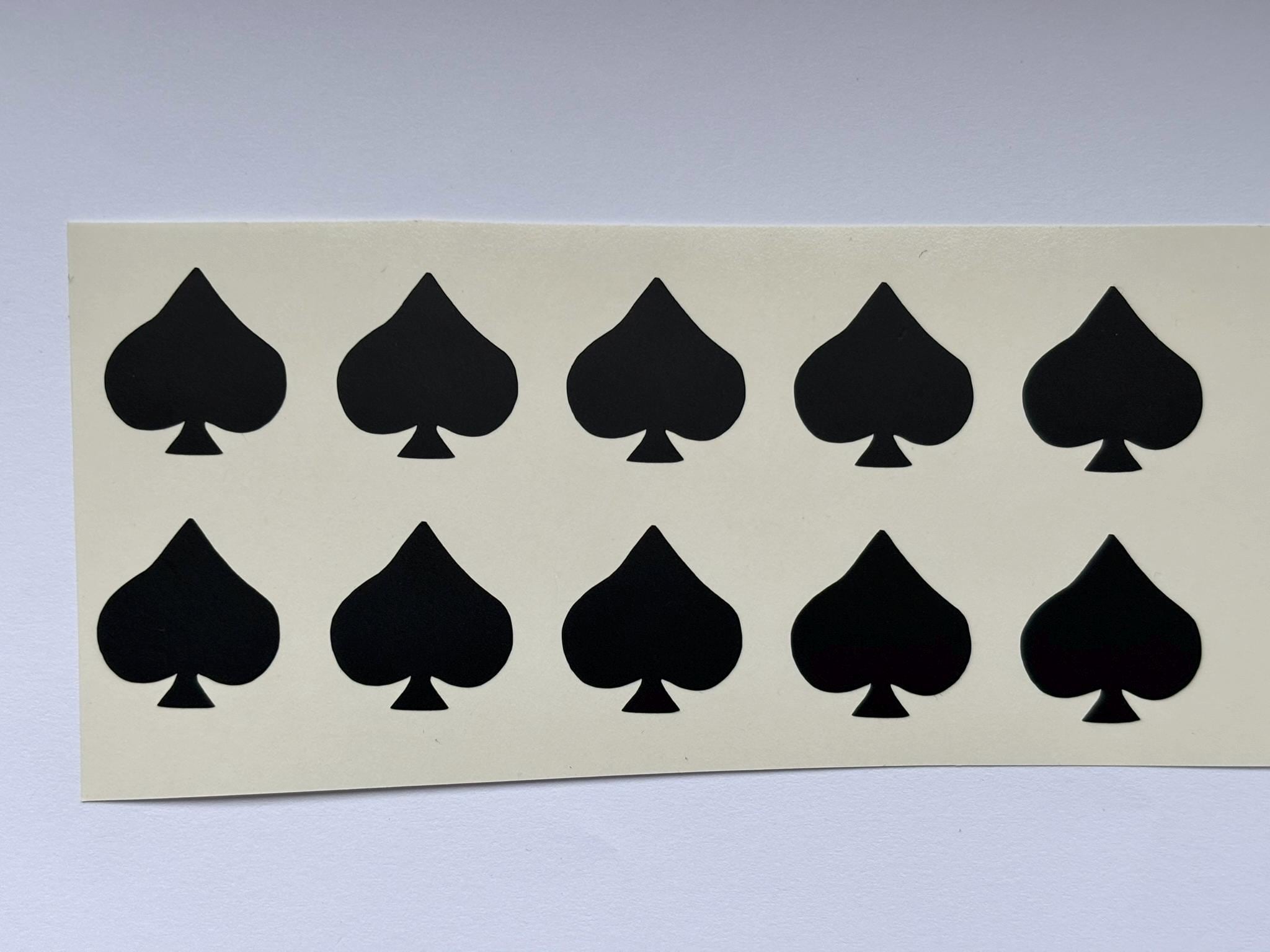 Set of 10 Playing Card Suits Decals - Hearts, Diamonds, Spades, Clubs ...