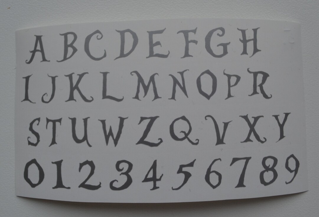 Block Letter Vinyl Alphabet Decals, Capital Letters - Etsy