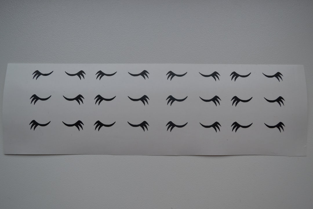 Set of 12 Pairs Eyelashes Decals,unicorn Eyelashes Decals, Sleepy ...