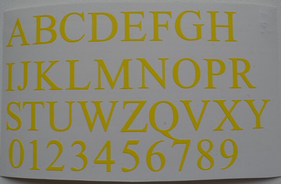 Block Letter Vinyl Alphabet Decals Capital Letters | Etsy