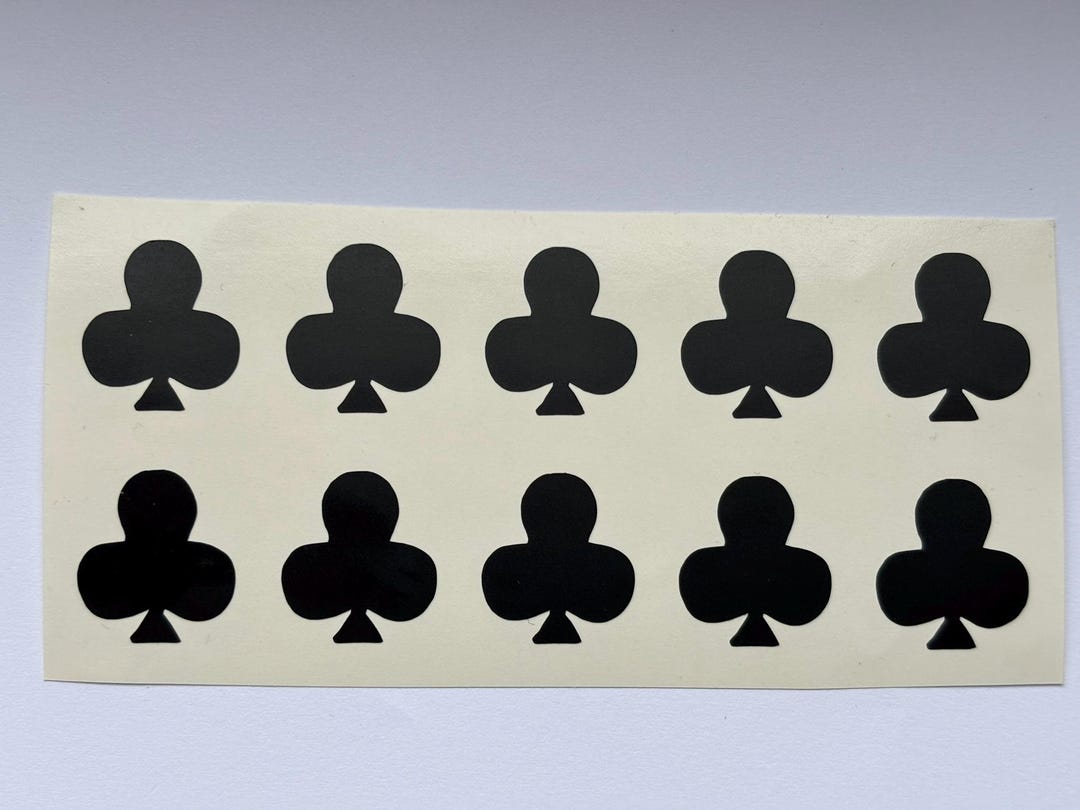 Set of 10 Playing Card Suits Decals - Hearts, Diamonds, Spades, Clubs ...