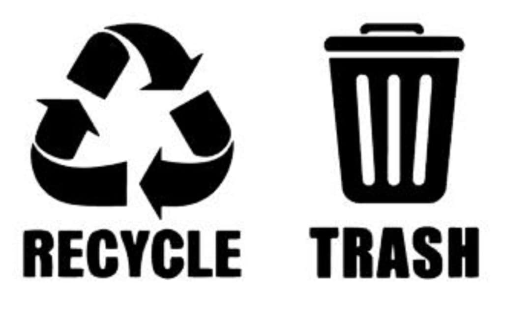 Recycle and Trash Symbol Decal Sticker Die Cut Decals Stickers - Etsy