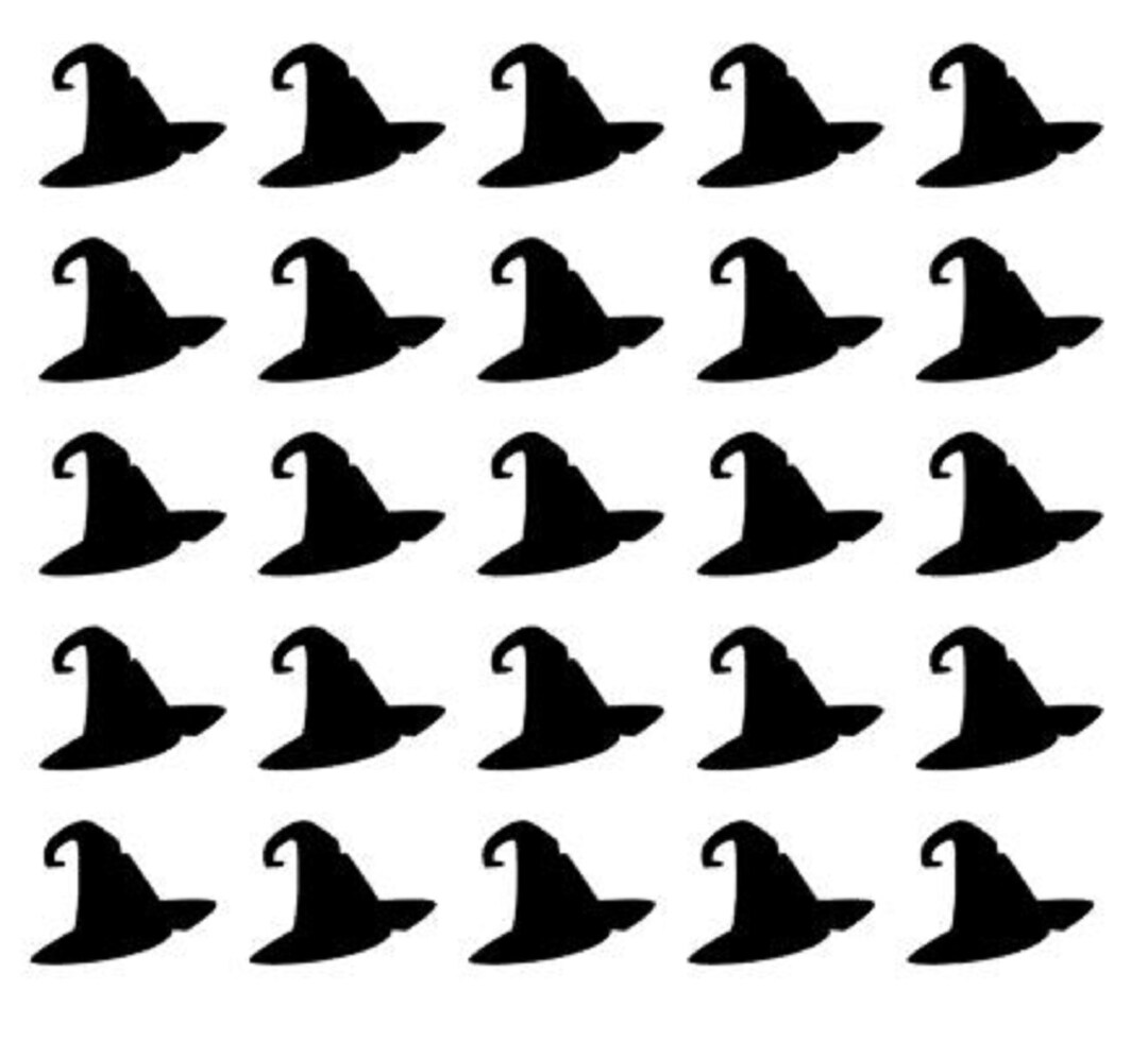 Set of 15 Witch Hats Vinyl Decals, Witch Hats Stickers, Decals for ...
