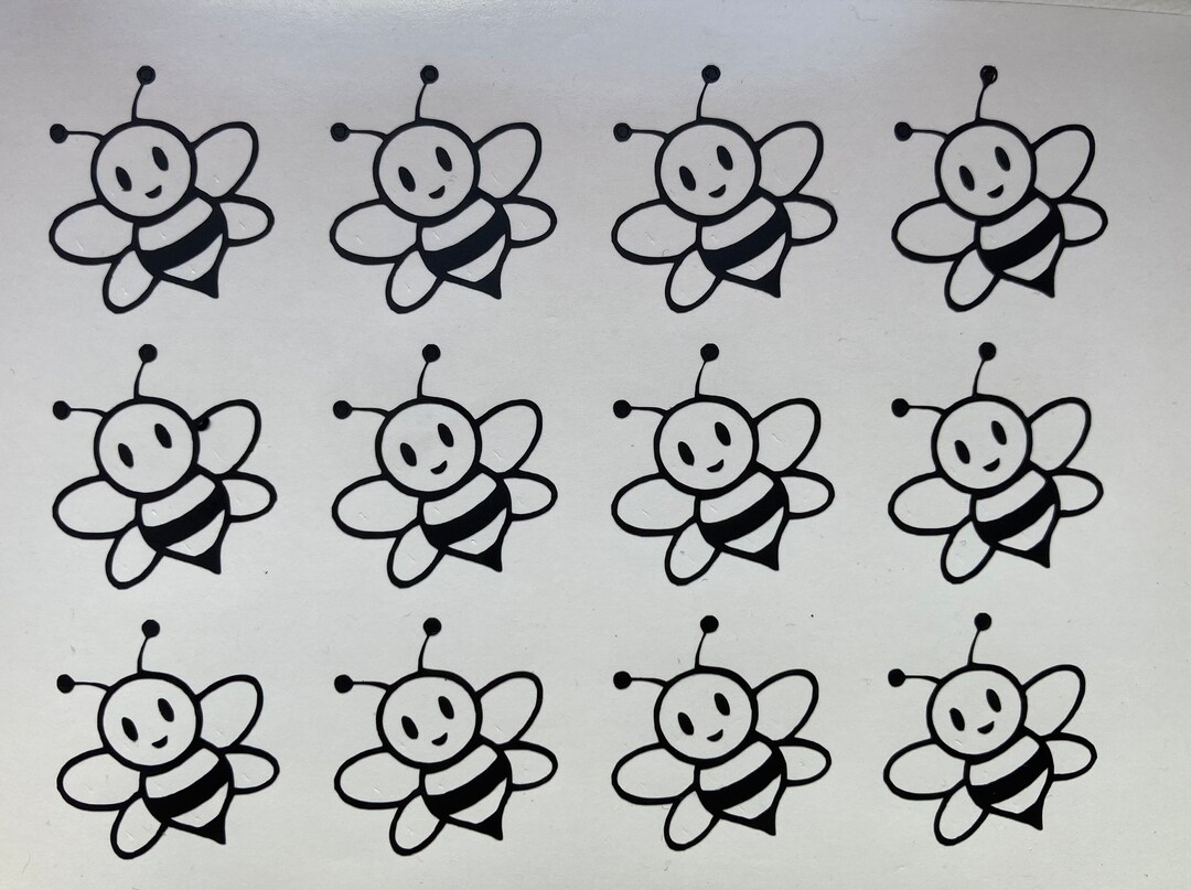 Set of 12 Bee Vinyl Decals, Bumble Bee Decals - Etsy