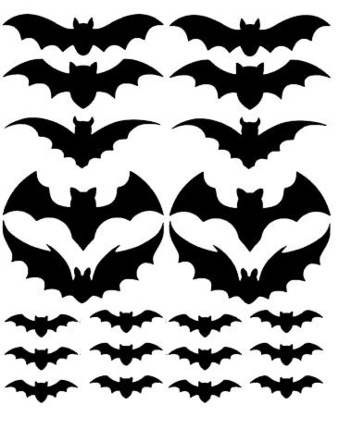 Set of Bats Decals Halloween, Halloween Decals, Halloween Party ...