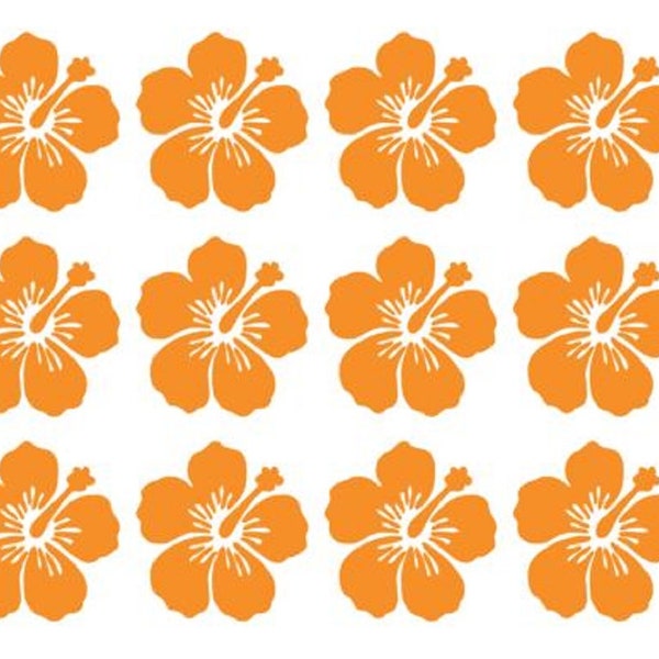 Hibiscus Flower Decals - Etsy