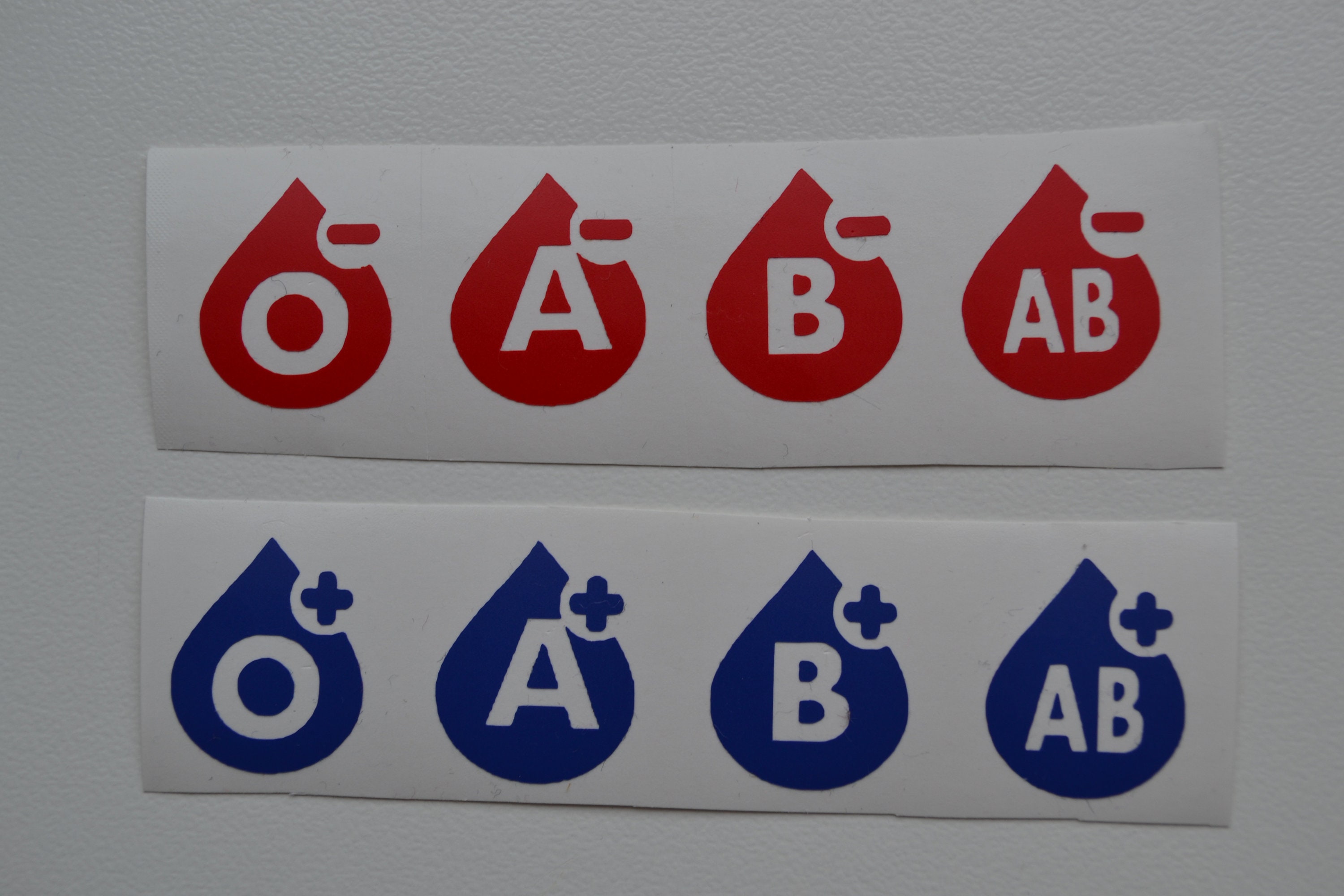 Bloody Type Decals, Blood Group Decals - Etsy Australia