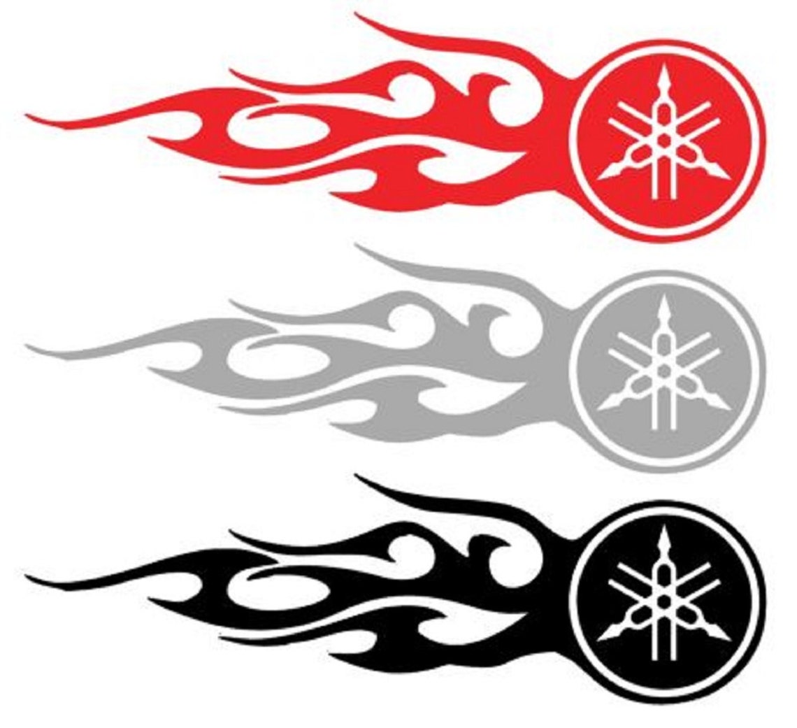 Yamaha Circle Fire Vinyl Decal Car Window Bumper Sticker - Etsy