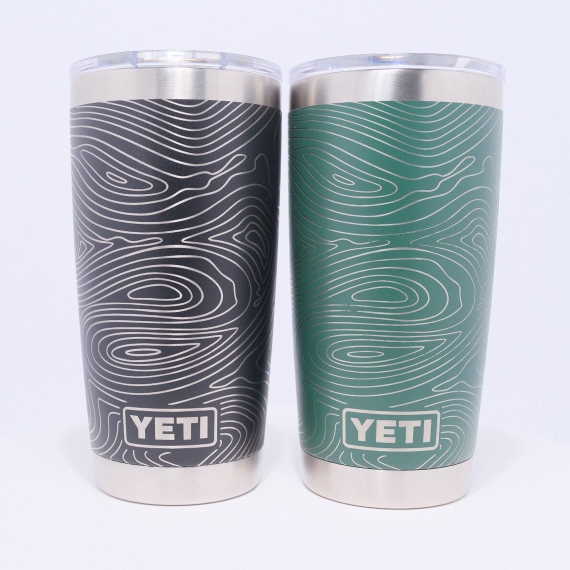 20oz - 360 Topography Pattern Laser Engraved on a 20oz Yeti Tumbler ...