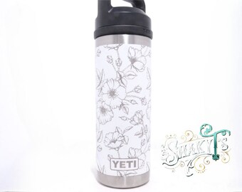 20oz 360 Tulip 2.0 Design Laser Engraved on a Yeti Tumbler With ...