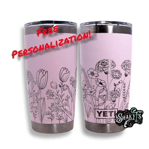 Personalized Engraved Yeti 20oz Tumbler Wildflower 360 - Etsy