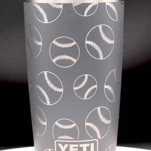 Engraved Baseball / Softball on 20oz Yeti Tumbler With Magslide Lid ...