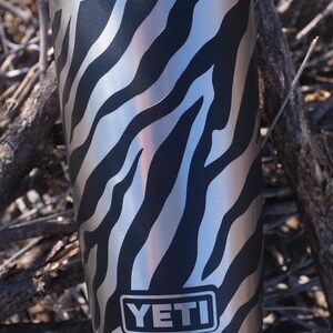 Zebra Print Laser Engraved 20oz Yeti Tumbler With Magslid Lid. - Etsy