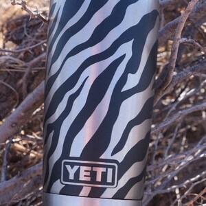 Zebra Print Laser Engraved 20oz Yeti Tumbler With Magslid Lid. - Etsy