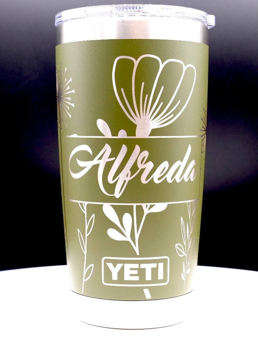 20oz 360 Mayflowers Floral Design on Yeti Tumbler With - Etsy