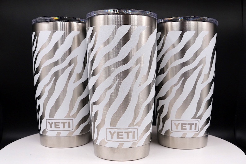 Zebra Print Laser Engraved 20oz Yeti Tumbler With Magslid Lid. - Etsy