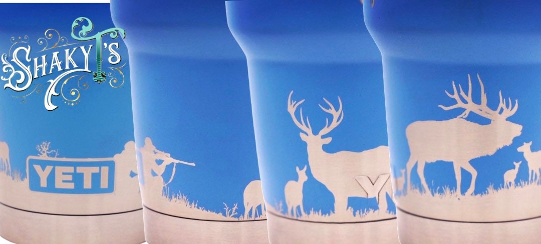 30oz - 360 Elk Hunter Design Laser Engraved on a Yeti Tumbler With ...