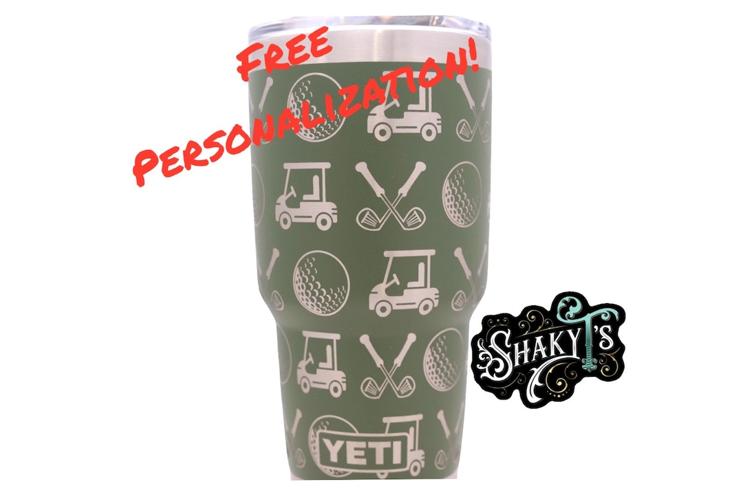 30oz - 360 Golf Design Laser Engraved on a Yeti Tumbler With Magslide ...