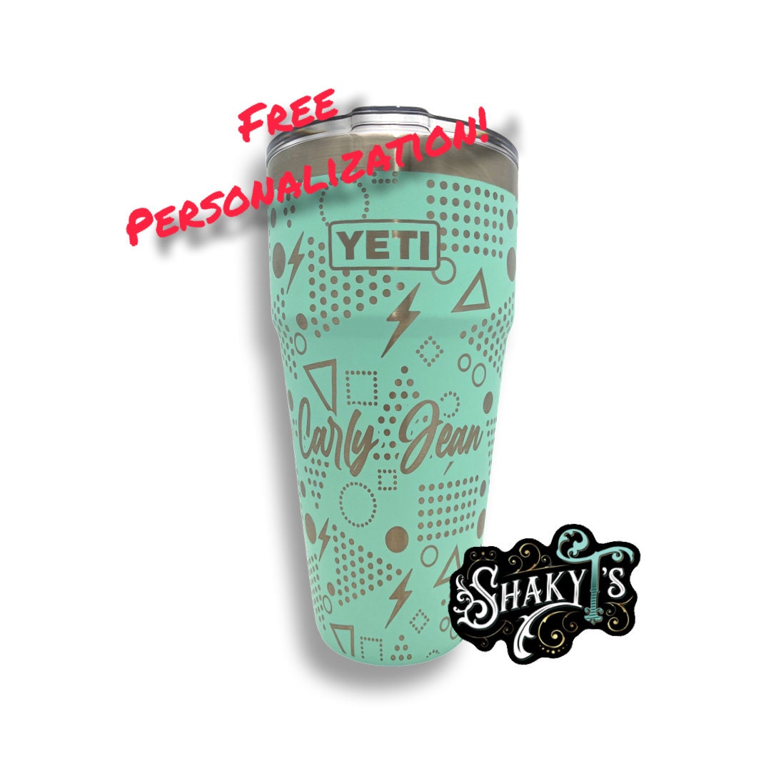 26oz - 360 Retro 80’s and 90’s Memphis Design Laser Engraved on a Yeti ...