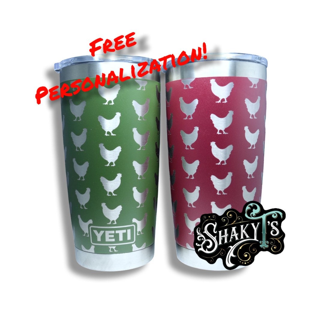20oz - 360 Chicken Design Laser Engraved on a 20oz Yeti Tumbler With ...
