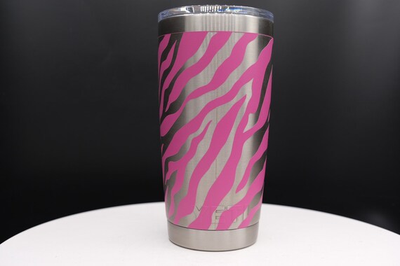 Zebra Print Laser Engraved 20oz Yeti Tumbler With Magslid Lid. - Etsy