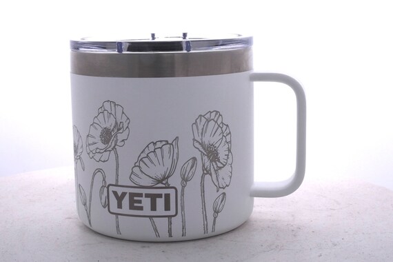 14oz 270 Poppy Design Laser Engraved on a Yeti Mug Multiple - Etsy