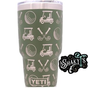 30oz - 360 Golf Design Laser Engraved on a Yeti Tumbler With Magslide ...