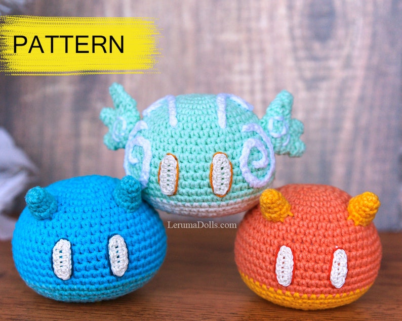 PDF File Slime Crochet Pattern Genshin Impact Crochet - Etsy