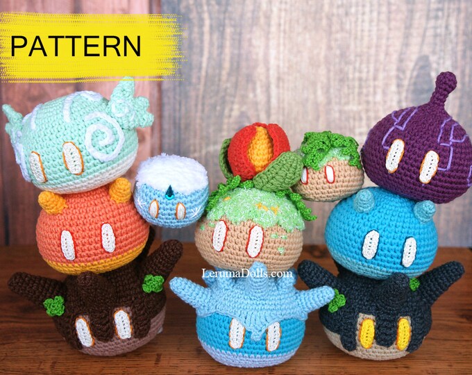 PDF File, Slime Crochet Pattern, Genshin Impact Crochet Pattern, Pyro ...