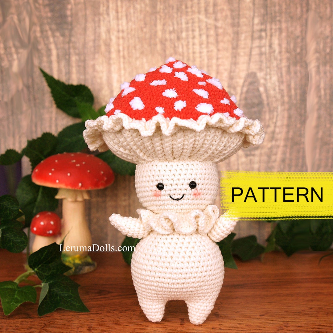 PDF File, Mushroom Spirit Crochet Pattern, Mushroom Amigurumi, Mushroom ...