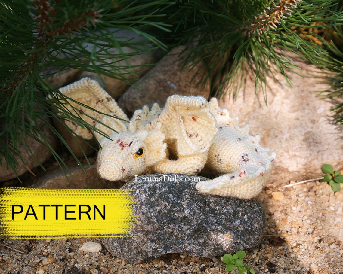 PDF File, Dragon Crochet Pattern, Dragon Amigurumi, Curve Lying Dragon ...