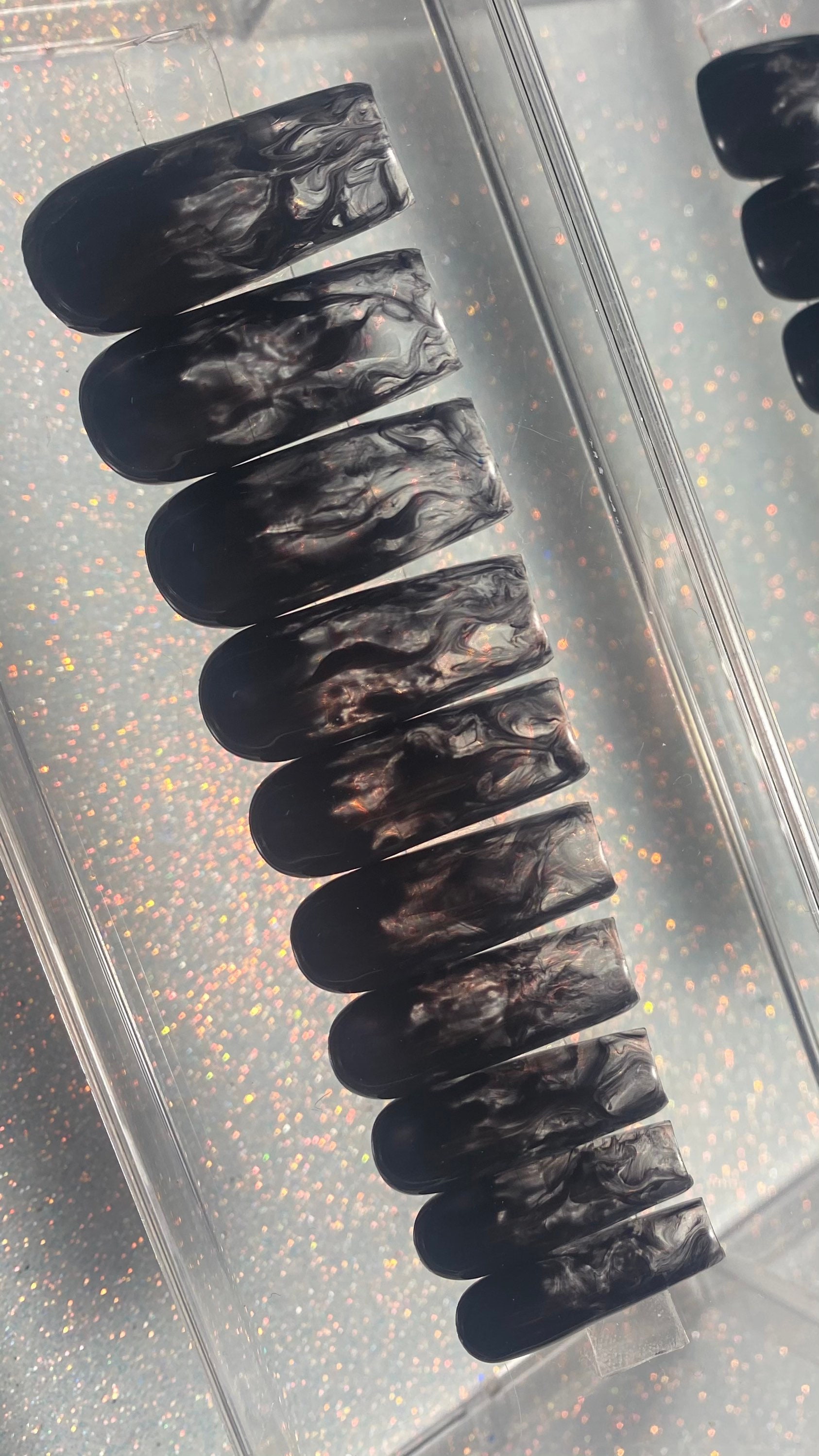 Smoke Nails Black Smoke Nails Hand Painted Nails Press - Etsy Australia