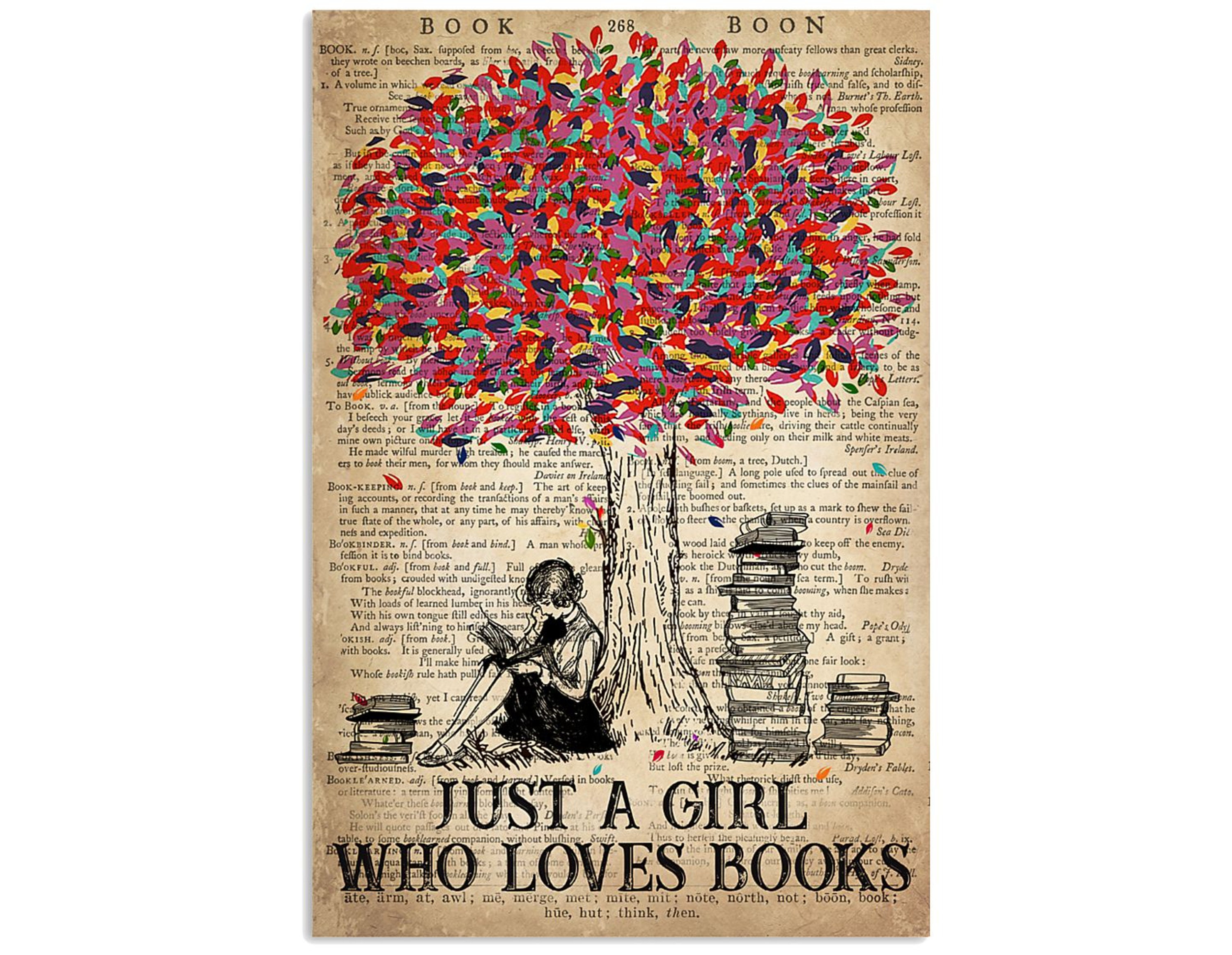 Book Lovers Book Girl Poster Book Lover Poster Book Poster | Etsy