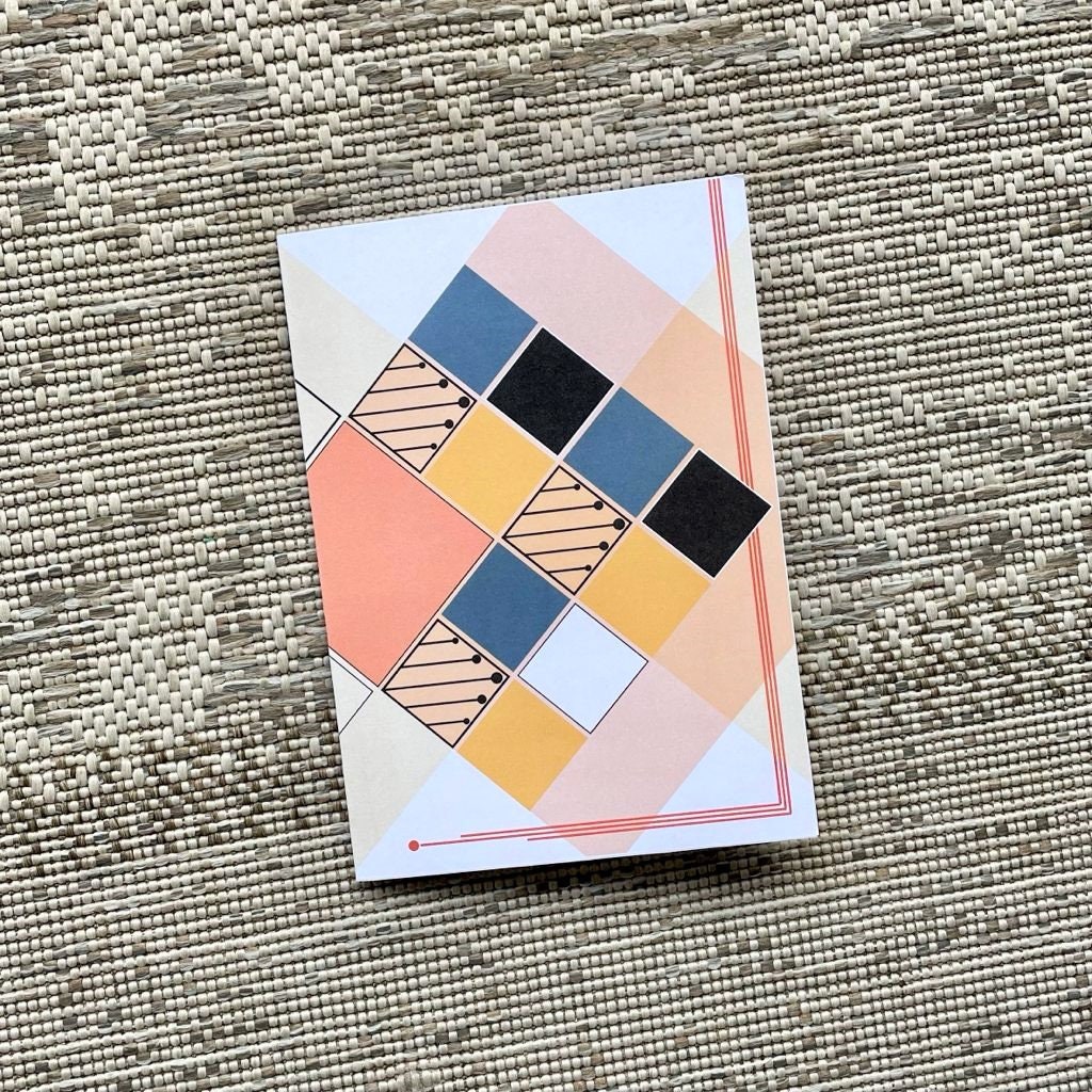 Pastel Color Greeting Card With an Original Pattern. Geometric Card ...