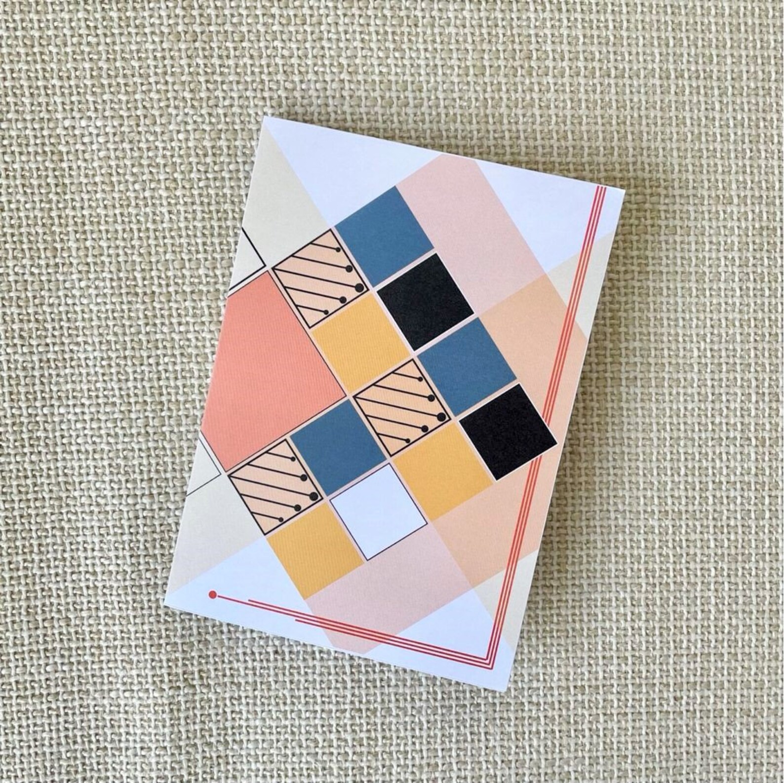 Pastel Color Greeting Card With an Original Pattern. Geometric Card ...