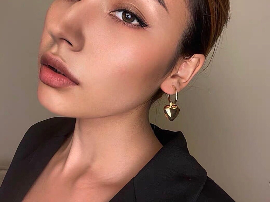 Heart-shaped Earrings Heart dangles Vintage Earrings | Etsy