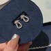 Vachette Clasp Stud Earringfull Set Diamond 925 Silver 14k Filled Gold ...