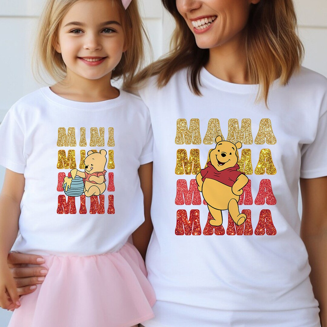 Pooh Mama & Pooh Mini Shirt, Mother and Daughter Shirt, Disney Winnie ...