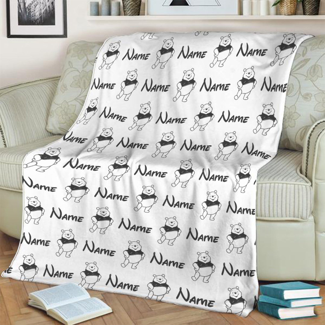 Personalized Disney Winnie Pooh Fleece Blanket, Boo the Pooh Sherpa ...